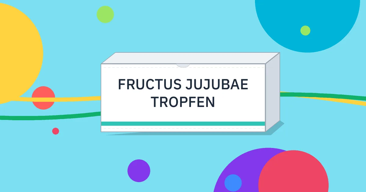 Symbolbild: Packung mit der Aufschrift FRUCTUS JUJUBAE TROPFEN (PZN 14127520) – Verfügbarkeit und Bezug in Apotheken in Frankfurt am Main