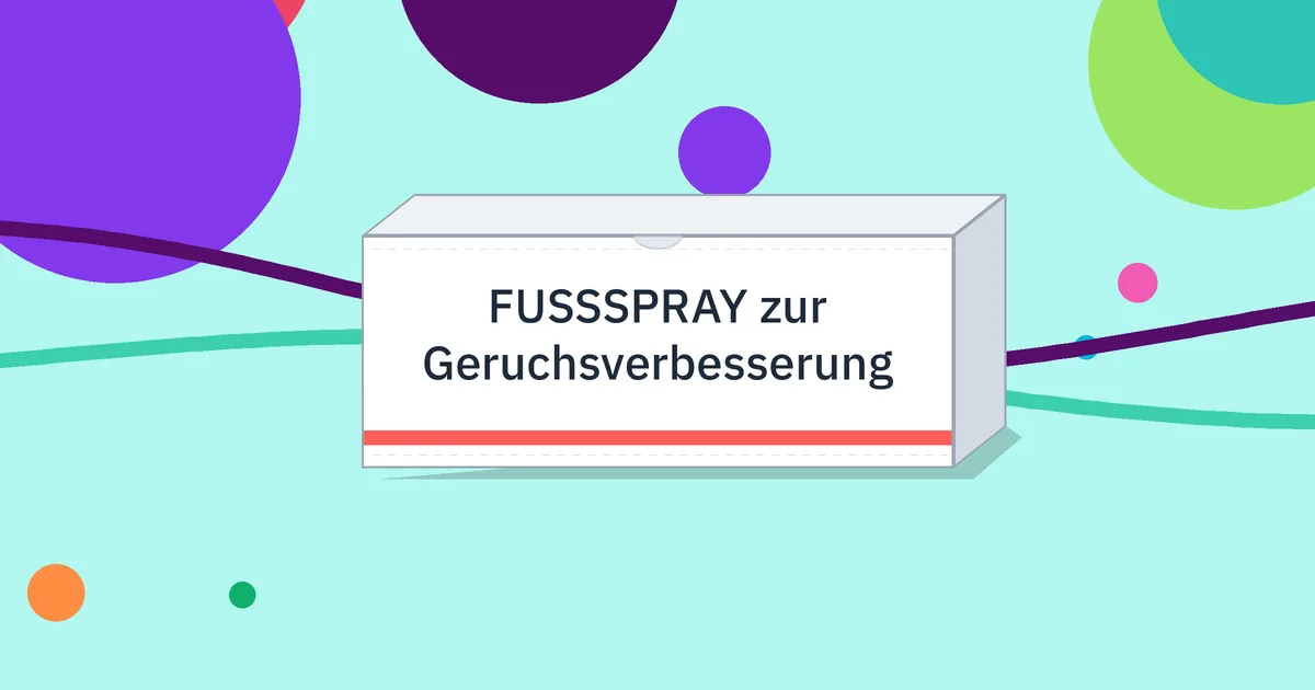 Symbolbild: Packung mit der Aufschrift FUSSSPRAY zur Geruchsverbesserung (PZN 00193795) – Verfügbarkeit und Bezug in Apotheken in Frankfurt am Main