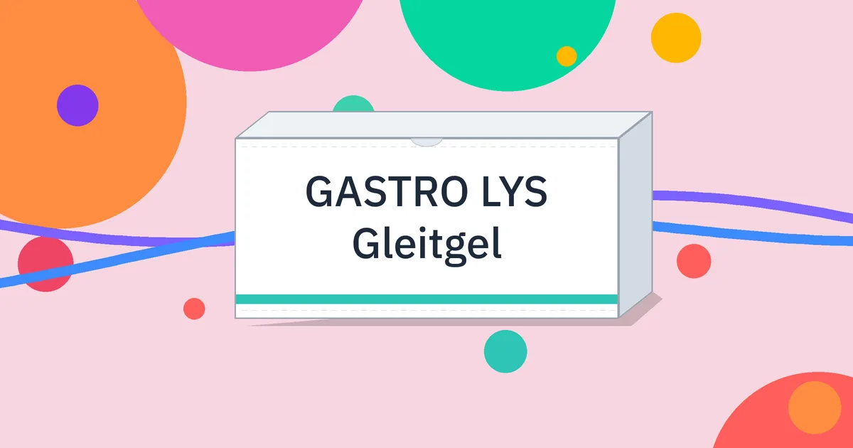 Symbolbild: Packung mit der Aufschrift GASTRO LYS Gleitgel (PZN 00169816) – Verfügbarkeit und Bezug in Apotheken in Frankfurt am Main