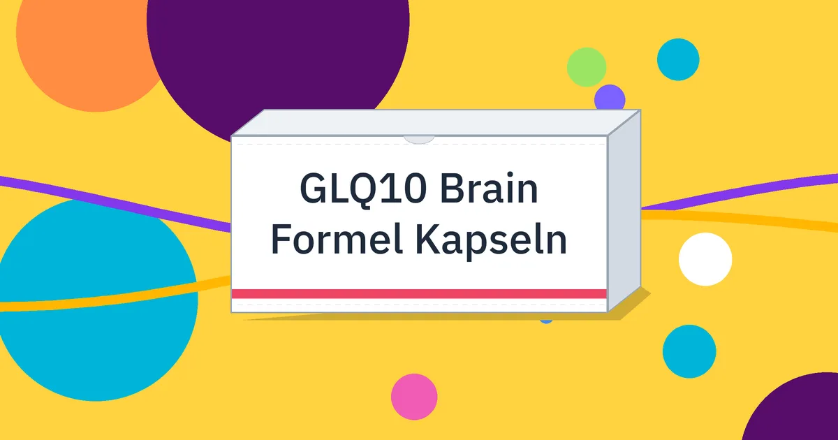 Symbolbild: Packung mit der Aufschrift GLQ10 Brain Formel Kapseln (PZN 19900901) – Verfügbarkeit und Bezug in Apotheken in Frankfurt am Main