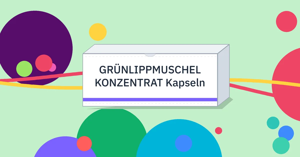 Symbolbild: Packung mit der Aufschrift GRÜNLIPPMUSCHEL KONZENTRAT Kapseln (PZN 04953062) – Verfügbarkeit und Bezug in Apotheken in Frankfurt am Main
