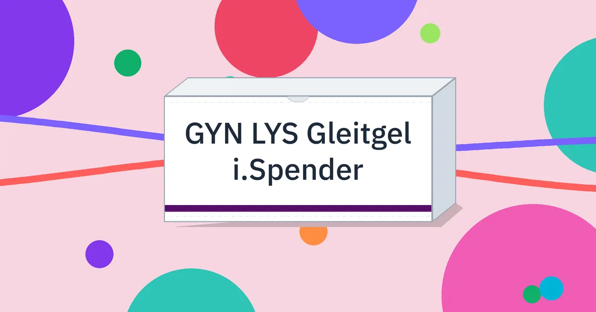 Symbolbild: Packung mit der Aufschrift GYN LYS Gleitgel i.Spender (PZN 06495155) – Verfügbarkeit und Bezug in Apotheken in Frankfurt am Main