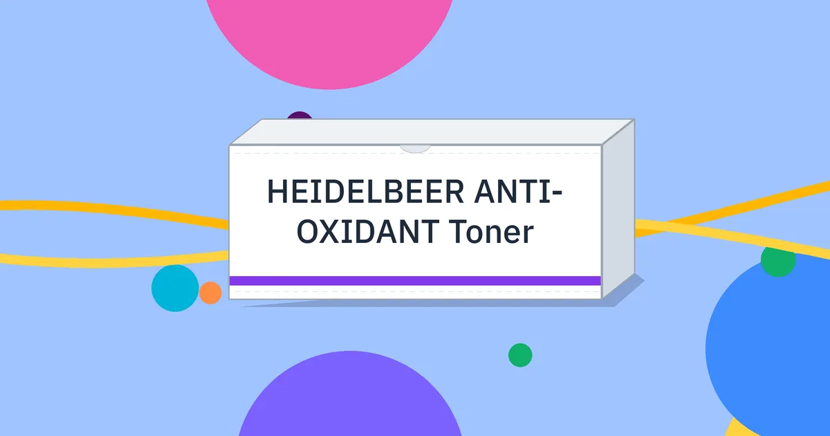 Symbolbild: Packung mit der Aufschrift HEIDELBEER ANTI-OXIDANT Toner (PZN 15377408) – Verfügbarkeit und Bezug in Apotheken in Frankfurt am Main