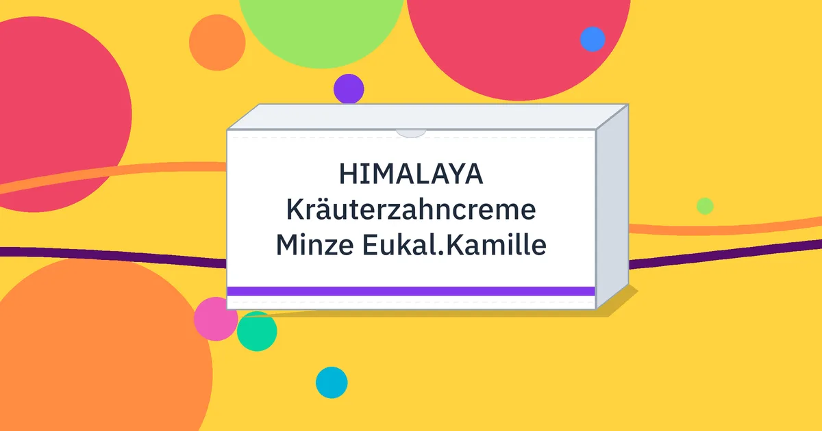 Symbolbild: Packung mit der Aufschrift HIMALAYA Kräuterzahncreme Minze Eukal.Kamille (PZN 02241038) – Verfügbarkeit und Bezug in Apotheken in Frankfurt am Main