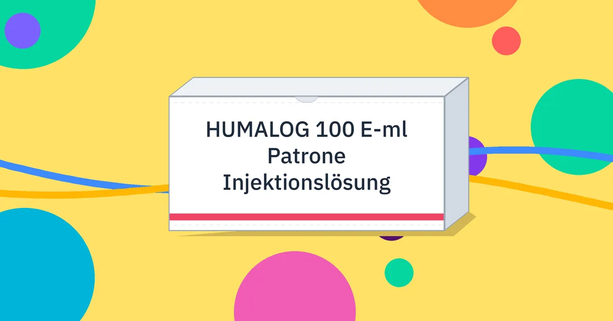 Symbolbild: Packung mit der Aufschrift HUMALOG 100 E-ml Patrone Injektionslösung (PZN 14354262) – Verfügbarkeit und Bezug in Apotheken in Frankfurt am Main
