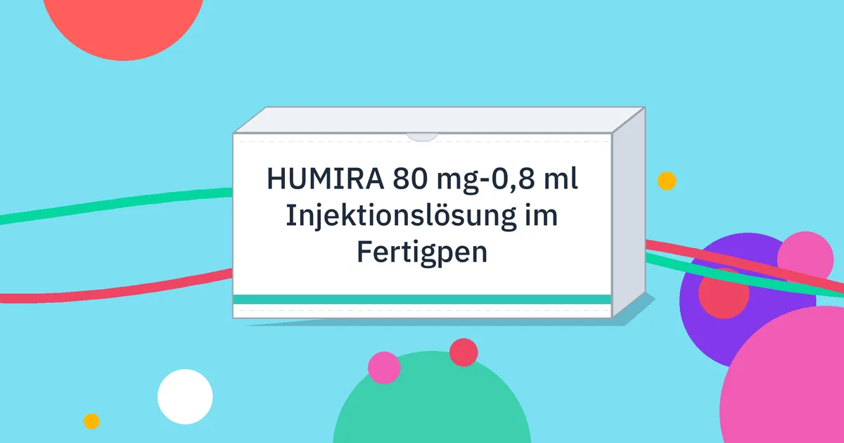 Symbolbild: Packung mit der Aufschrift HUMIRA 80 mg-0,8 ml Injektionslösung im Fertigpen (PZN 14293709) – Verfügbarkeit und Bezug in Apotheken in Frankfurt am Main