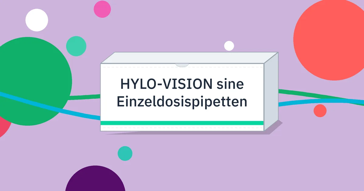 Symbolbild: Packung mit der Aufschrift HYLO-VISION sine Einzeldosispipetten (PZN 04522008) – Verfügbarkeit und Bezug in Apotheken in Frankfurt am Main