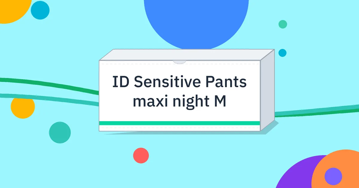 Symbolbild: Packung mit der Aufschrift ID Sensitive Pants maxi night M (PZN 19893472) – Verfügbarkeit und Bezug in Apotheken in Frankfurt am Main