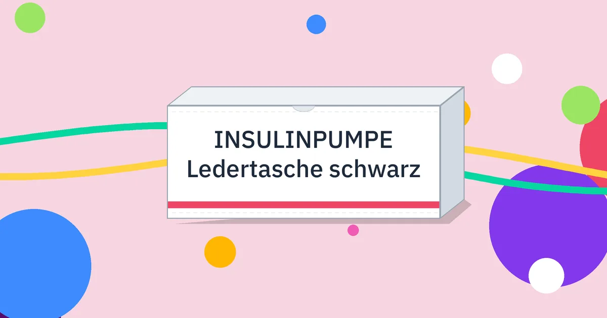 Symbolbild: Packung mit der Aufschrift INSULINPUMPE Ledertasche schwarz (PZN 10730656) – Verfügbarkeit und Bezug in Apotheken in Frankfurt am Main
