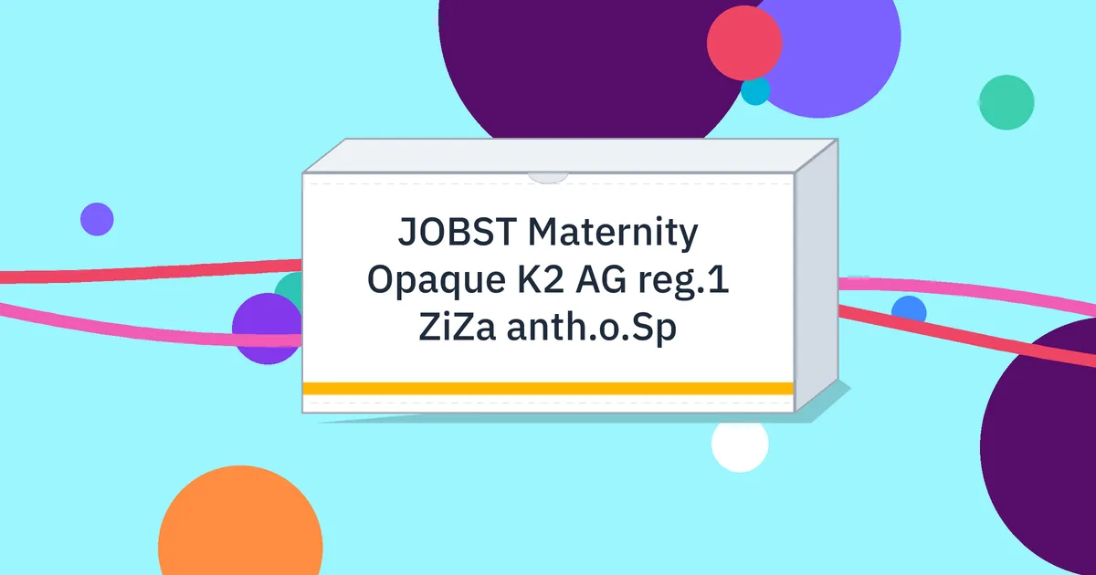 Symbolbild: Packung mit der Aufschrift JOBST Maternity Opaque K2 AG reg.1 ZiZa anth.o.Sp (PZN 15855753) – Verfügbarkeit und Bezug in Apotheken in Frankfurt am Main