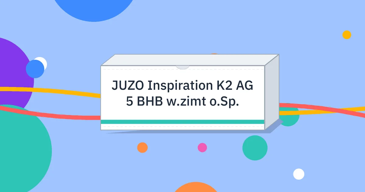 Symbolbild: Packung mit der Aufschrift JUZO Inspiration K2 AG 5 BHB w.zimt o.Sp. (PZN 14849242) – Verfügbarkeit und Bezug in Apotheken in Frankfurt am Main