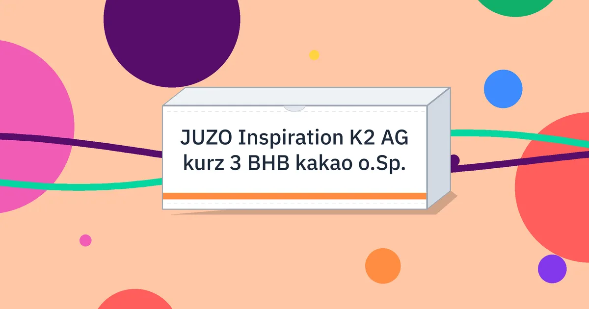 Symbolbild: Packung mit der Aufschrift JUZO Inspiration K2 AG kurz 3 BHB kakao o.Sp. (PZN 14835145) – Verfügbarkeit und Bezug in Apotheken in Frankfurt am Main