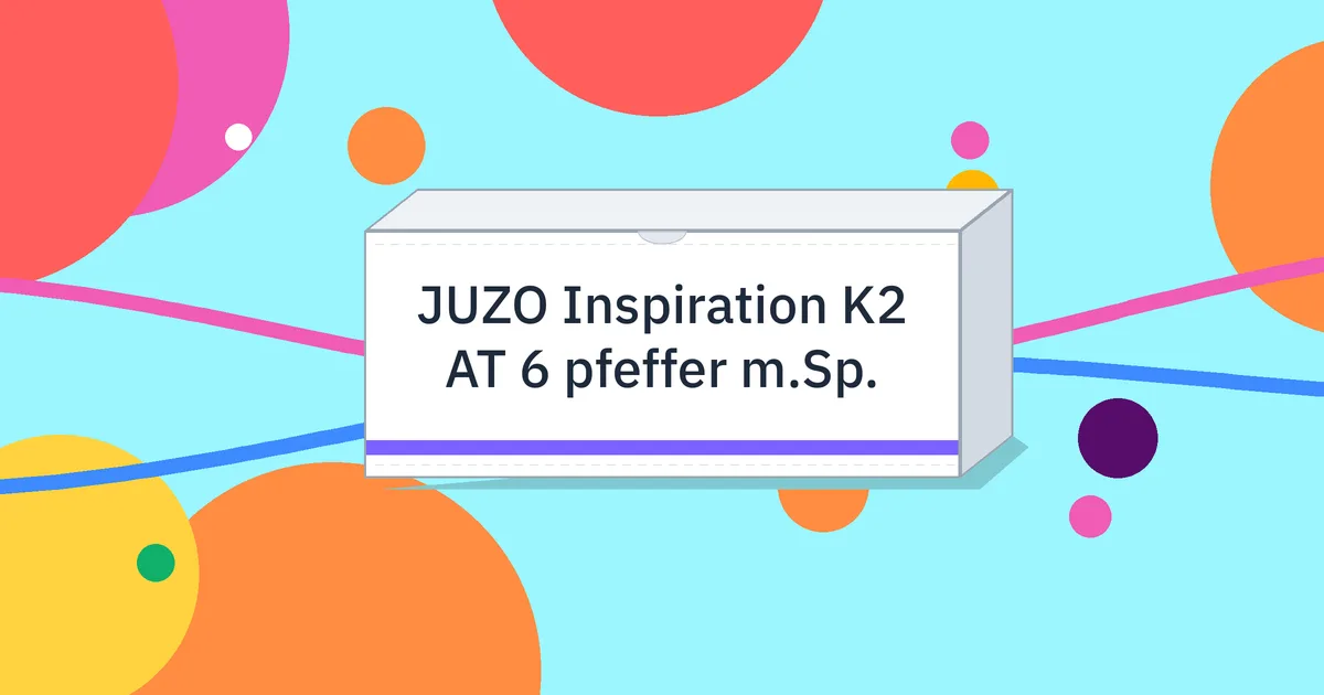 Symbolbild: Packung mit der Aufschrift JUZO Inspiration K2 AT 6 pfeffer m.Sp. (PZN 14927226) – Verfügbarkeit und Bezug in Apotheken in Frankfurt am Main