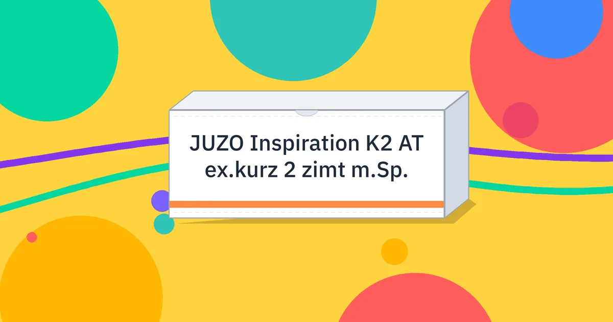 Symbolbild: Packung mit der Aufschrift JUZO Inspiration K2 AT ex.kurz 2 zimt m.Sp. (PZN 14932055) – Verfügbarkeit und Bezug in Apotheken in Frankfurt am Main