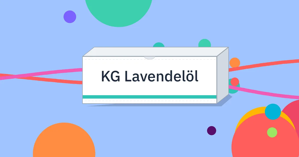 Symbolbild: Packung mit der Aufschrift KG Lavendelöl (PZN 18787147) – Verfügbarkeit und Bezug in Apotheken in Frankfurt am Main