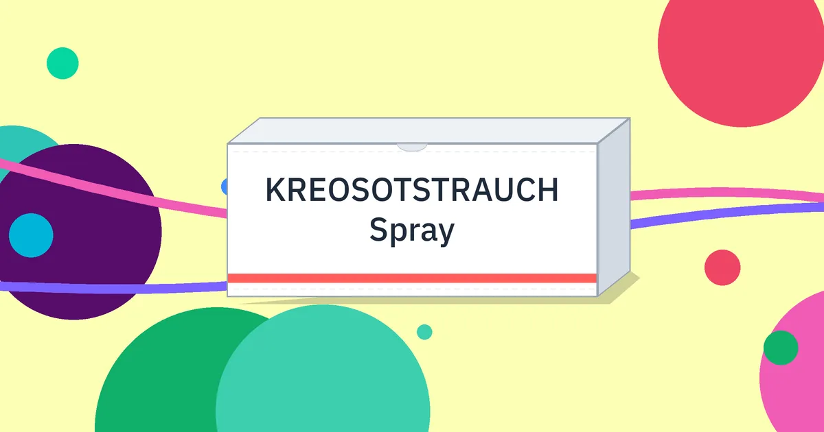 Symbolbild: Packung mit der Aufschrift KREOSOTSTRAUCH Spray (PZN 19141720) – Verfügbarkeit und Bezug in Apotheken in Frankfurt am Main