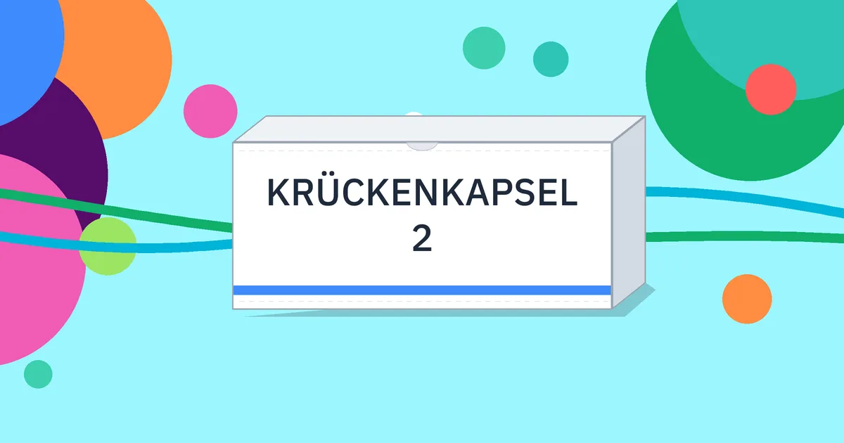 Symbolbild: Packung mit der Aufschrift KRÜCKENKAPSEL 2 (PZN 01731332) – Verfügbarkeit und Bezug in Apotheken in Frankfurt am Main