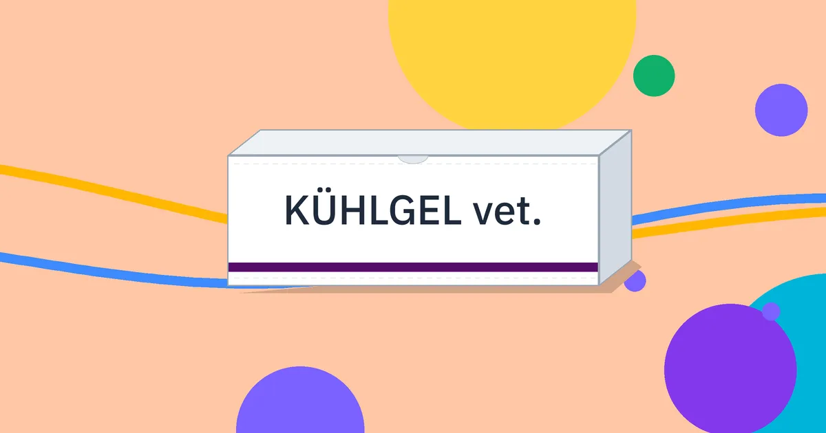 Symbolbild: Packung mit der Aufschrift KÜHLGEL vet. (PZN 04089681) – Verfügbarkeit und Bezug in Apotheken in Frankfurt am Main