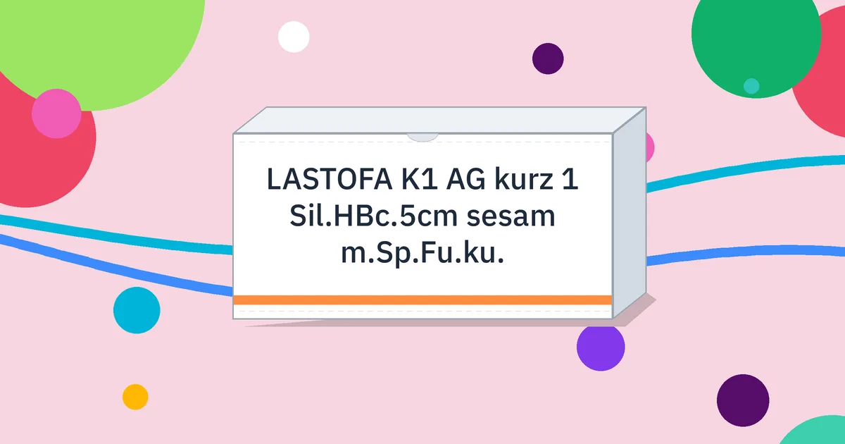 Symbolbild: Packung mit der Aufschrift LASTOFA K1 AG kurz 1 Sil.HBc.5cm sesam m.Sp.Fu.ku. (PZN 13789147) – Verfügbarkeit und Bezug in Apotheken in Frankfurt am Main