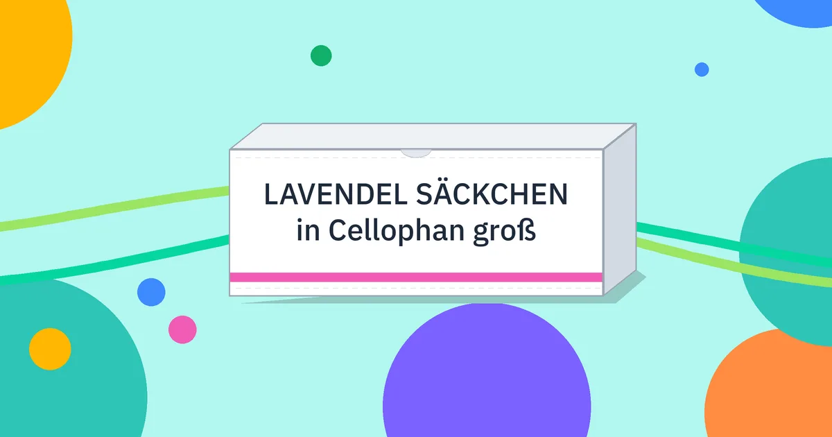 Symbolbild: Packung mit der Aufschrift LAVENDEL SÄCKCHEN in Cellophan groß (PZN 13754083) – Verfügbarkeit und Bezug in Apotheken in Frankfurt am Main