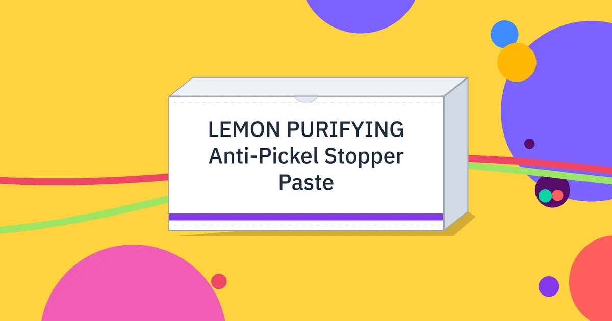 Symbolbild: Packung mit der Aufschrift LEMON PURIFYING Anti-Pickel Stopper Paste (PZN 09476891) – Verfügbarkeit und Bezug in Apotheken in Frankfurt am Main