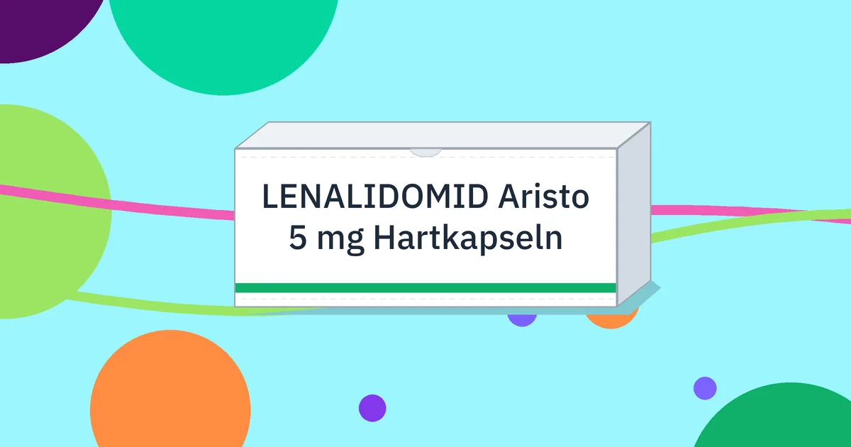 Symbolbild: Packung mit der Aufschrift LENALIDOMID Aristo 5 mg Hartkapseln (PZN 17573964) – Verfügbarkeit und Bezug in Apotheken in Frankfurt am Main