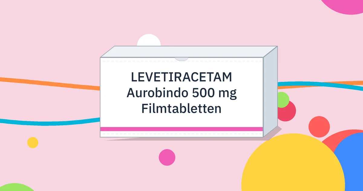 Symbolbild: Packung mit der Aufschrift LEVETIRACETAM Aurobindo 500 mg Filmtabletten (PZN 09478708) – Verfügbarkeit und Bezug in Apotheken in Frankfurt am Main
