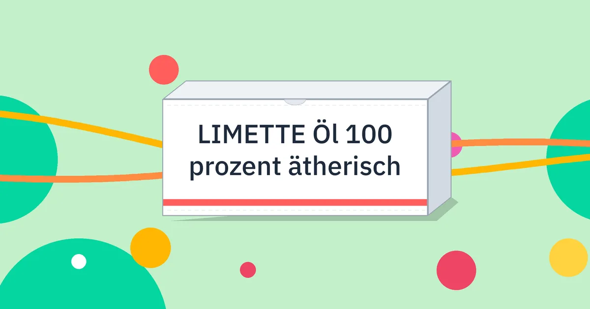Symbolbild: Packung mit der Aufschrift LIMETTE Öl 100 prozent ätherisch (PZN 07204668) – Verfügbarkeit und Bezug in Apotheken in Frankfurt am Main