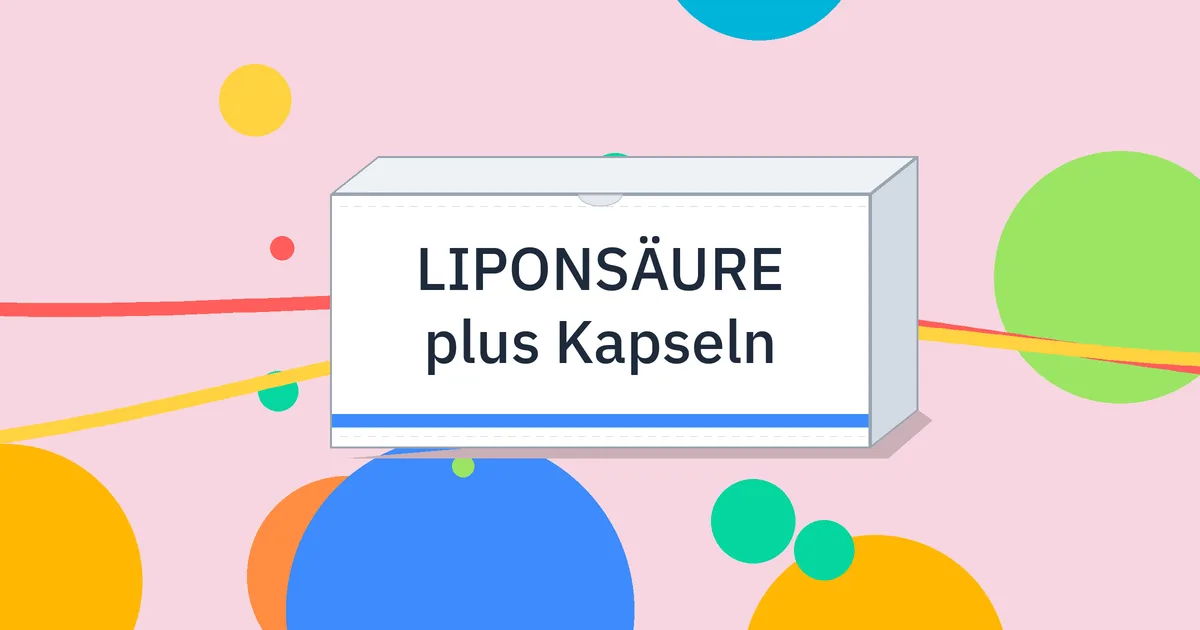Symbolbild: Packung mit der Aufschrift LIPONSÄURE plus Kapseln (PZN 00694422) – Verfügbarkeit und Bezug in Apotheken in Frankfurt am Main