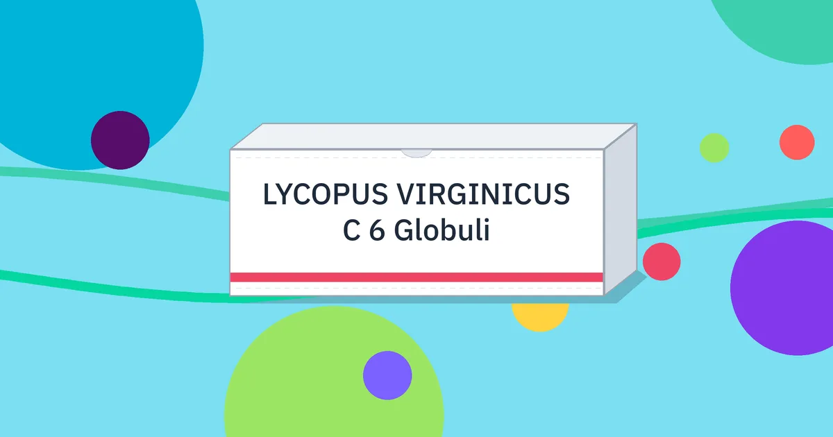 Symbolbild: Packung mit der Aufschrift LYCOPUS VIRGINICUS C 6 Globuli (PZN 19715954) – Verfügbarkeit und Bezug in Apotheken in Frankfurt am Main
