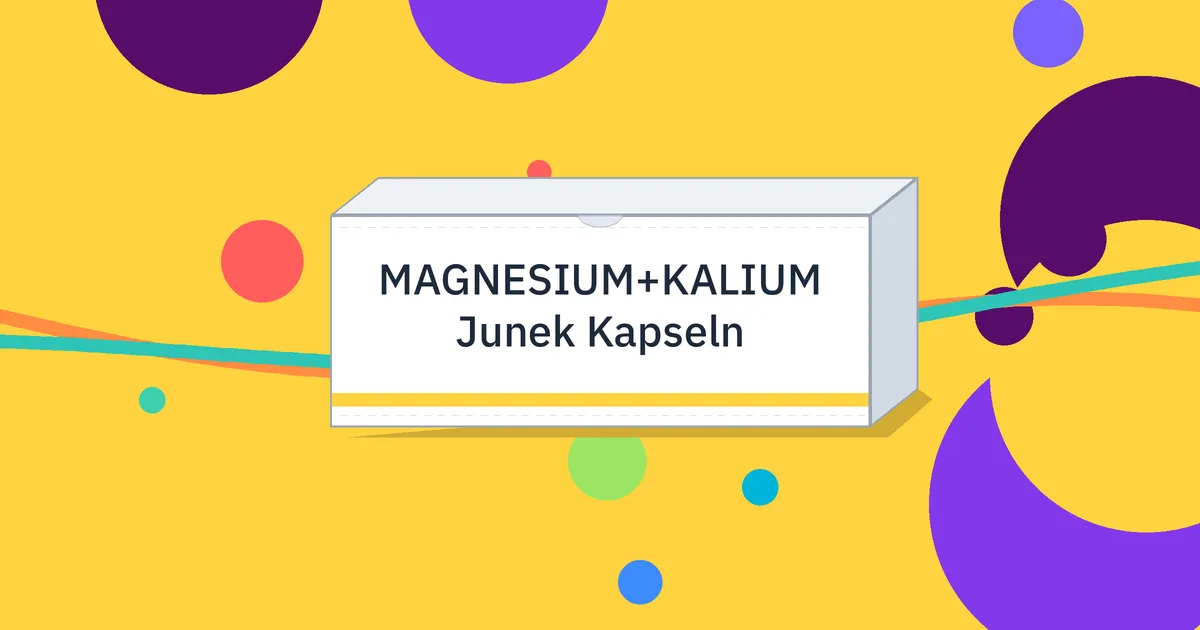 Symbolbild: Packung mit der Aufschrift MAGNESIUM+KALIUM Junek Kapseln (PZN 01645242) – Verfügbarkeit und Bezug in Apotheken in Frankfurt am Main