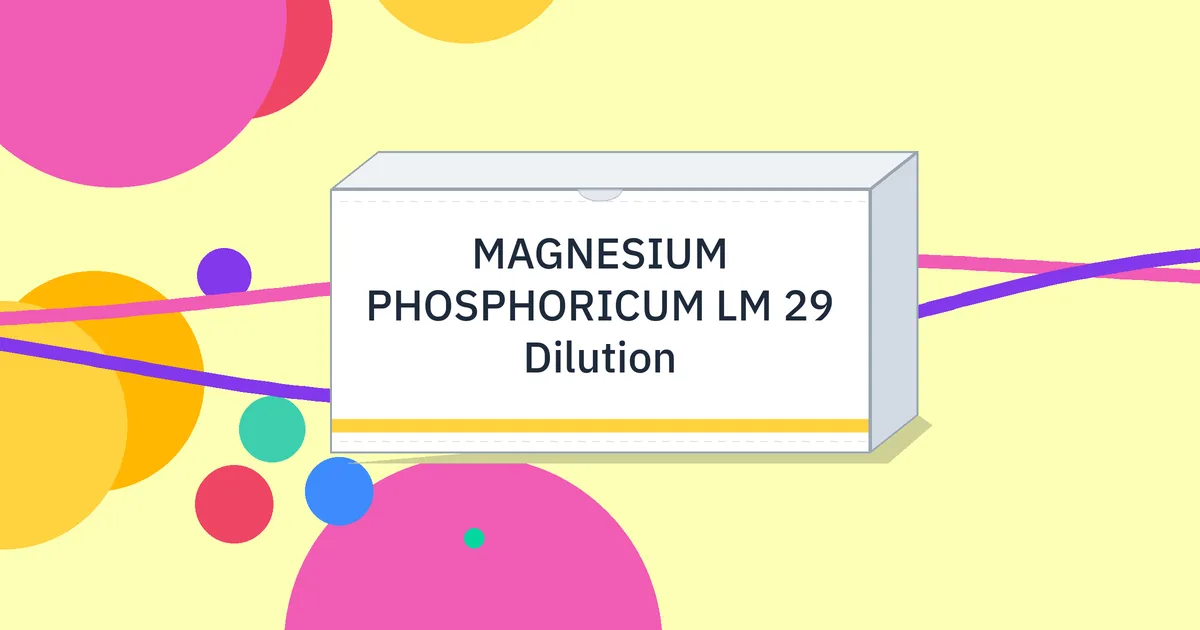 Symbolbild: Packung mit der Aufschrift MAGNESIUM PHOSPHORICUM LM 29 Dilution (PZN 12939403) – Verfügbarkeit und Bezug in Apotheken in Frankfurt am Main