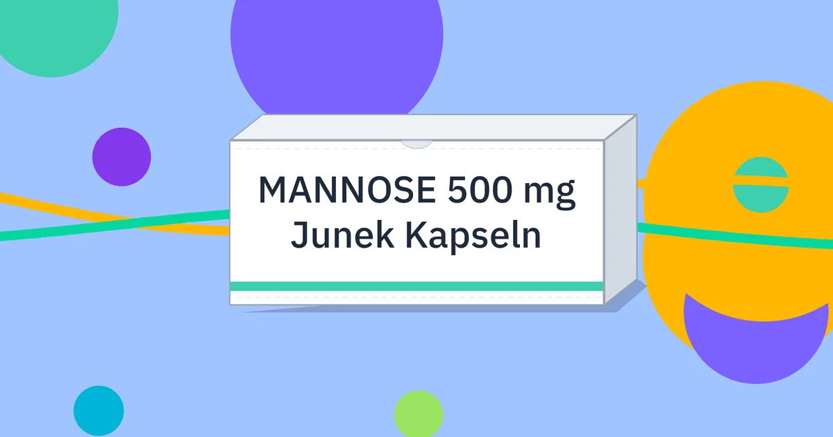 Symbolbild: Packung mit der Aufschrift MANNOSE 500 mg Junek Kapseln (PZN 13894430) – Verfügbarkeit und Bezug in Apotheken in Frankfurt am Main