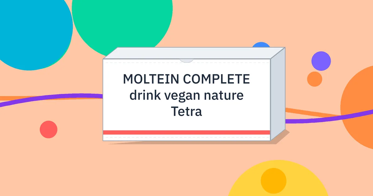 Symbolbild: Packung mit der Aufschrift MOLTEIN COMPLETE drink vegan nature Tetra (PZN 19440256) – Verfügbarkeit und Bezug in Apotheken in Frankfurt am Main