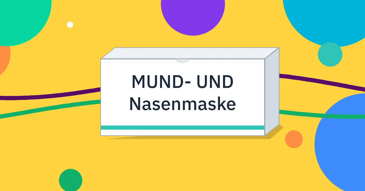 Symbolbild: Packung mit der Aufschrift MUND- UND Nasenmaske (PZN 16757030) – Verfügbarkeit und Bezug in Apotheken in Frankfurt am Main