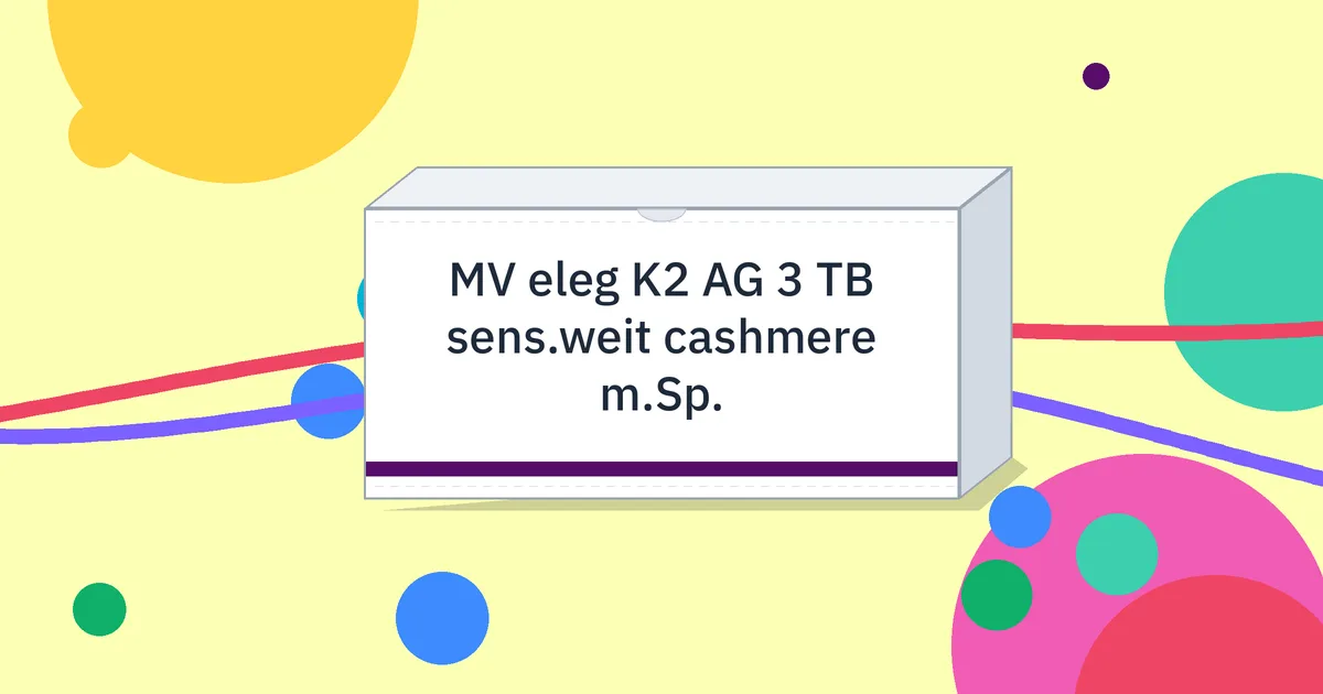 Symbolbild: Packung mit der Aufschrift MV eleg K2 AG 3 TB sens.weit cashmere m.Sp. (PZN 14679030) – Verfügbarkeit und Bezug in Apotheken in Frankfurt am Main