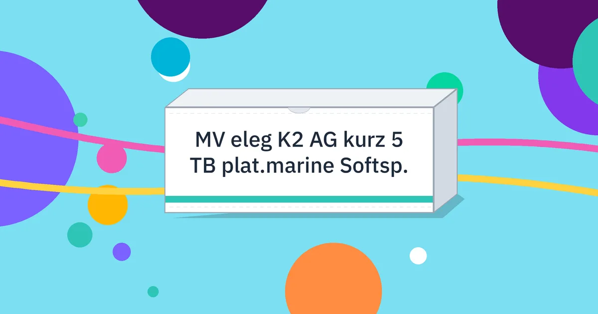 Symbolbild: Packung mit der Aufschrift MV eleg K2 AG kurz 5 TB plat.marine Softsp. (PZN 14605126) – Verfügbarkeit und Bezug in Apotheken in Frankfurt am Main