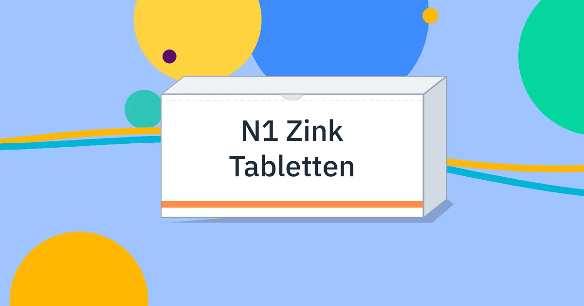 Symbolbild: Packung mit der Aufschrift N1 Zink Tabletten (PZN 16929525) – Verfügbarkeit und Bezug in Apotheken in Frankfurt am Main