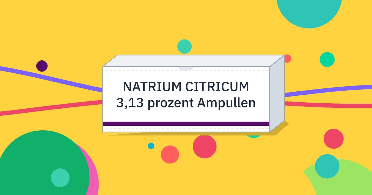 Symbolbild: Packung mit der Aufschrift NATRIUM CITRICUM 3,13 prozent Ampullen (PZN 02572605) – Verfügbarkeit und Bezug in Apotheken in Frankfurt am Main