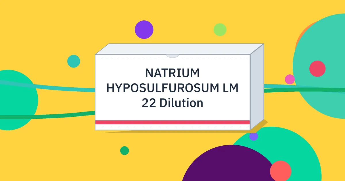Symbolbild: Packung mit der Aufschrift NATRIUM HYPOSULFUROSUM LM 22 Dilution (PZN 12964022) – Verfügbarkeit und Bezug in Apotheken in Frankfurt am Main