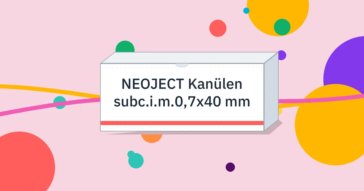 Symbolbild: Packung mit der Aufschrift NEOJECT Kanülen subc.i.m.0,7x40 mm (PZN 08485190) – Verfügbarkeit und Bezug in Apotheken in Frankfurt am Main