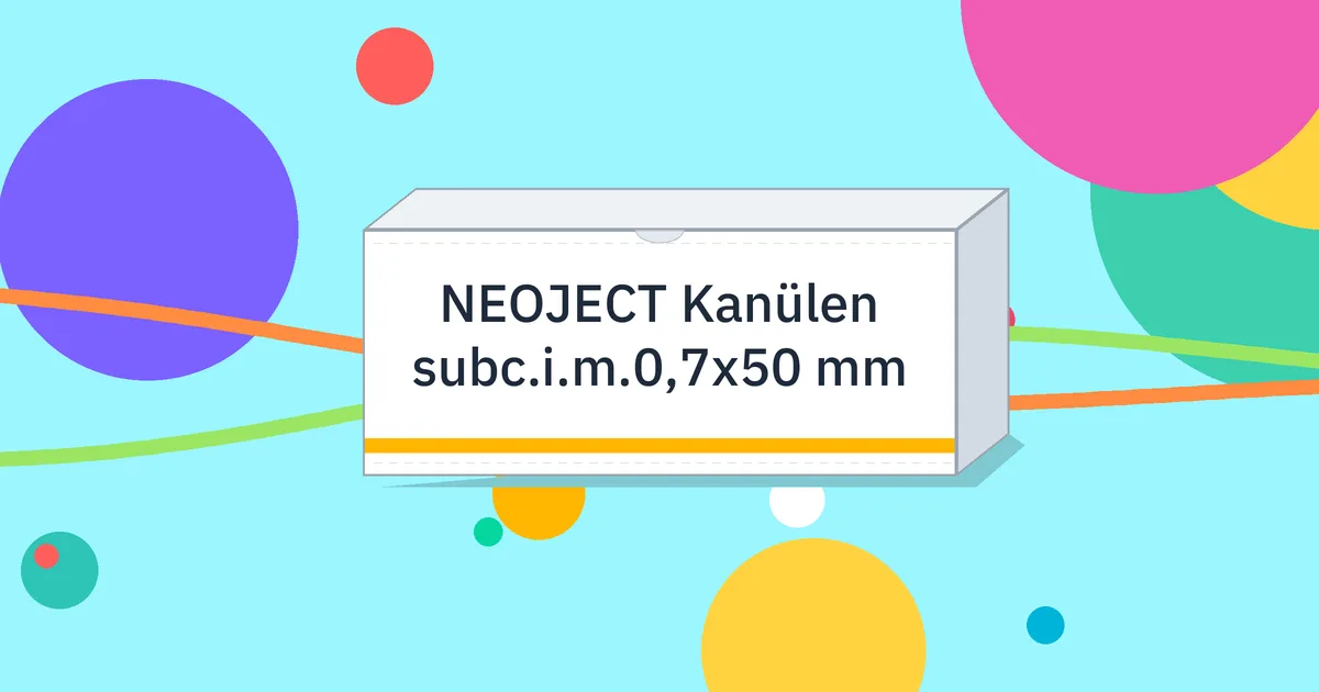 Symbolbild: Packung mit der Aufschrift NEOJECT Kanülen subc.i.m.0,7x50 mm (PZN 03523572) – Verfügbarkeit und Bezug in Apotheken in Frankfurt am Main