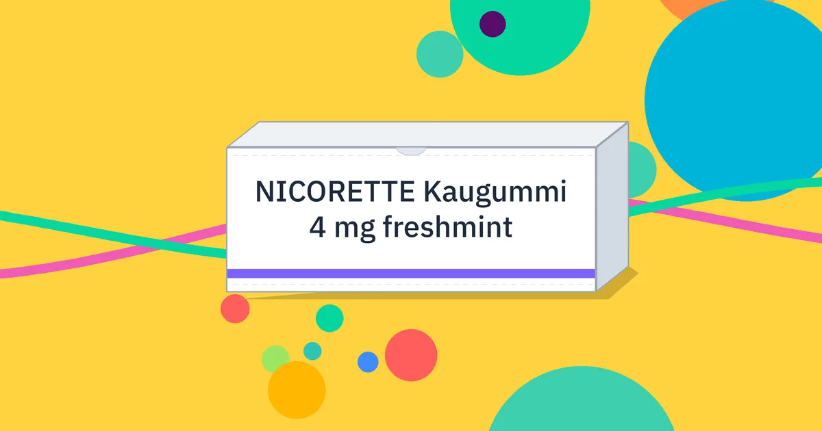 Symbolbild: Packung mit der Aufschrift NICORETTE Kaugummi 4 mg freshmint (PZN 16119364) – Verfügbarkeit und Bezug in Apotheken in Frankfurt am Main