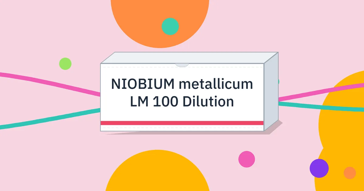 Symbolbild: Packung mit der Aufschrift NIOBIUM metallicum LM 100 Dilution (PZN 13619416) – Verfügbarkeit und Bezug in Apotheken in Frankfurt am Main