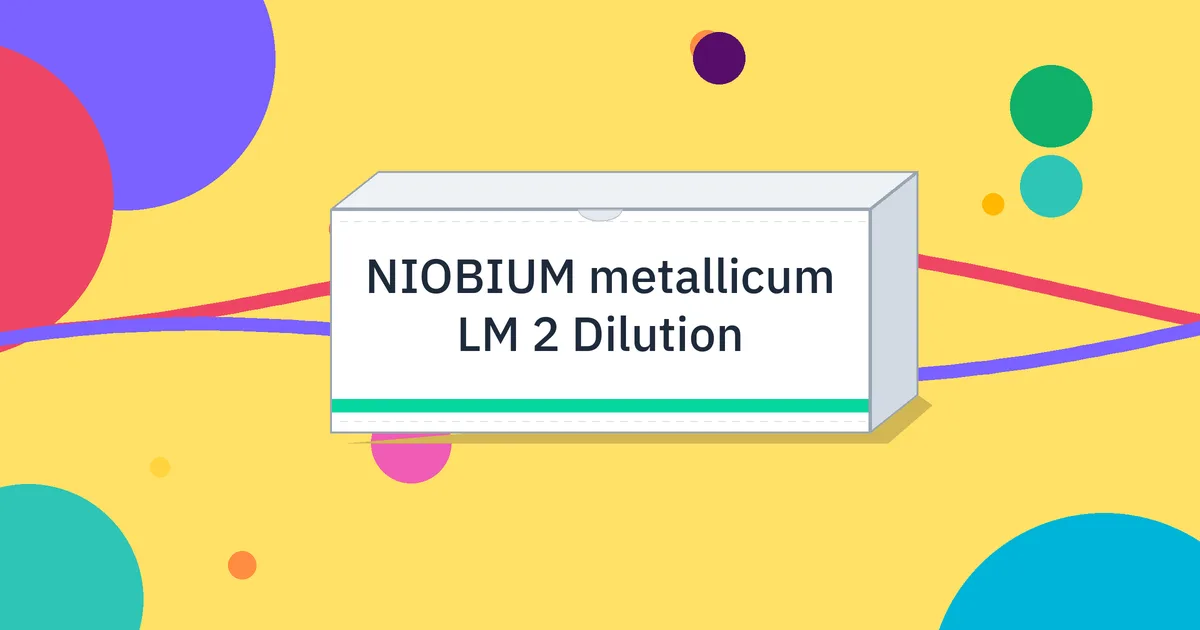 Symbolbild: Packung mit der Aufschrift NIOBIUM metallicum LM 2 Dilution (PZN 13618983) – Verfügbarkeit und Bezug in Apotheken in Frankfurt am Main