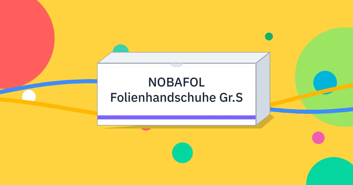 Symbolbild: Packung mit der Aufschrift NOBAFOL Folienhandschuhe Gr.S (PZN 00880171) – Verfügbarkeit und Bezug in Apotheken in Frankfurt am Main