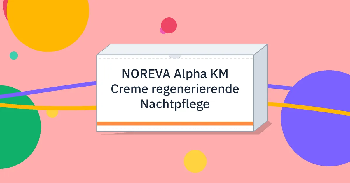 Symbolbild: Packung mit der Aufschrift NOREVA Alpha KM Creme regenerierende Nachtpflege (PZN 00498891) – Verfügbarkeit und Bezug in Apotheken in Frankfurt am Main