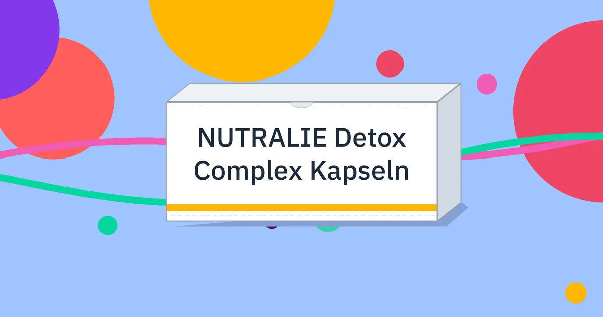 Symbolbild: Packung mit der Aufschrift NUTRALIE Detox Complex Kapseln (PZN 18407854) – Verfügbarkeit und Bezug in Apotheken in Frankfurt am Main