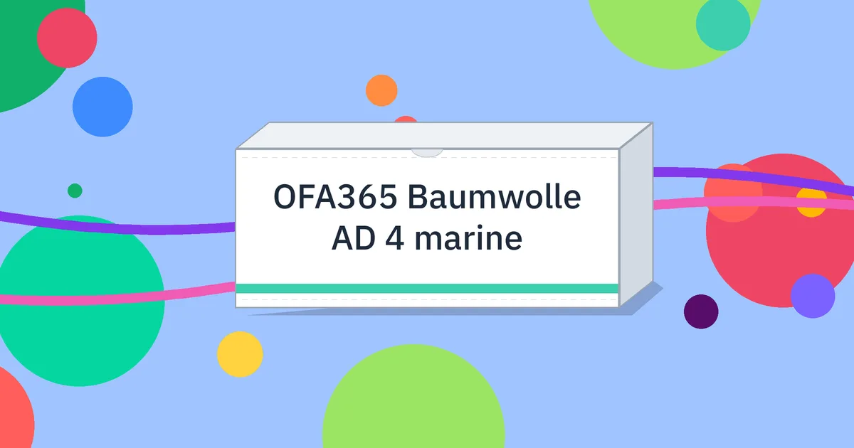 Symbolbild: Packung mit der Aufschrift OFA365 Baumwolle AD 4 marine (PZN 16723798) – Verfügbarkeit und Bezug in Apotheken in Frankfurt am Main
