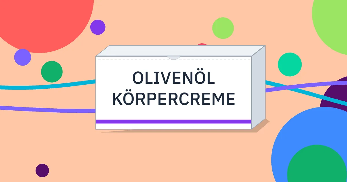 Symbolbild: Packung mit der Aufschrift OLIVENÖL KÖRPERCREME (PZN 01443047) – Verfügbarkeit und Bezug in Apotheken in Frankfurt am Main